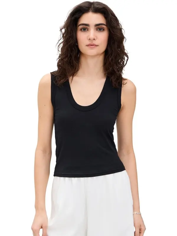 PERFECTWHITETEE Scoop Tank - True Black