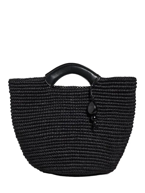 HUNTING SEASON Large Woven Shopper Tote - Black