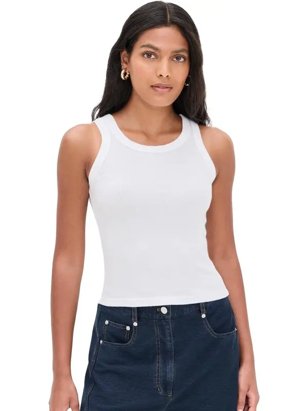 PERFECTWHITETEE Elle Rib Tank - White