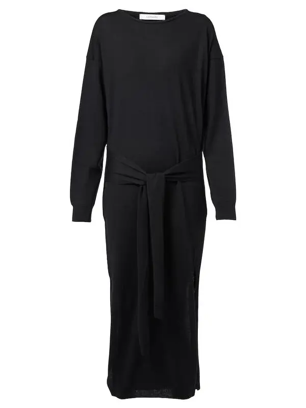 LEMAIRE Belted Sweater Dress - Black