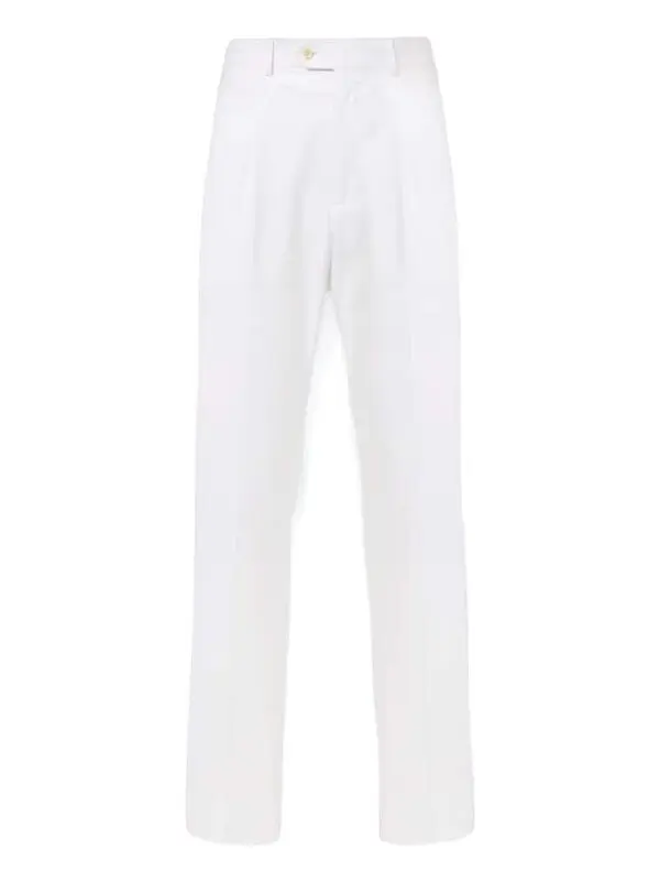 Dunhill Cotton Straight Trousers - White