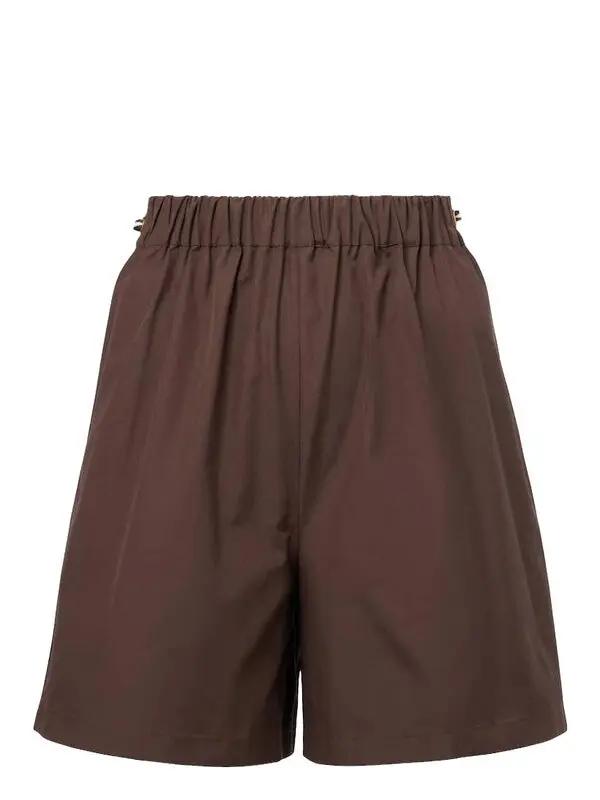 Max Mara Haway Cotton Poplin Shorts - Brown