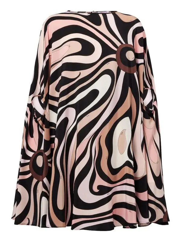 Emilio Pucci Marmo Caped Minidress - Beige