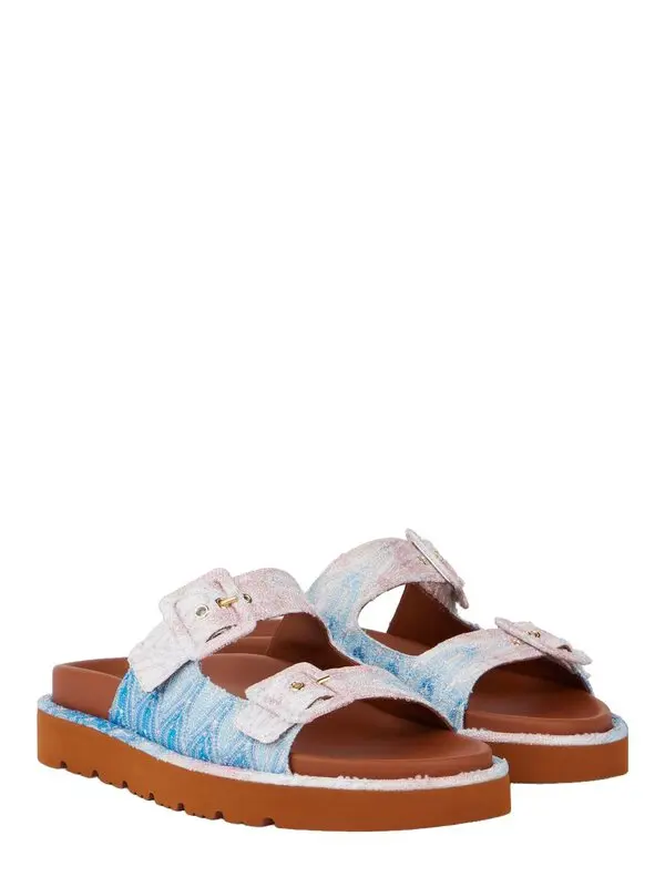 Missoni Zigzag Ombré Sandals - Blue