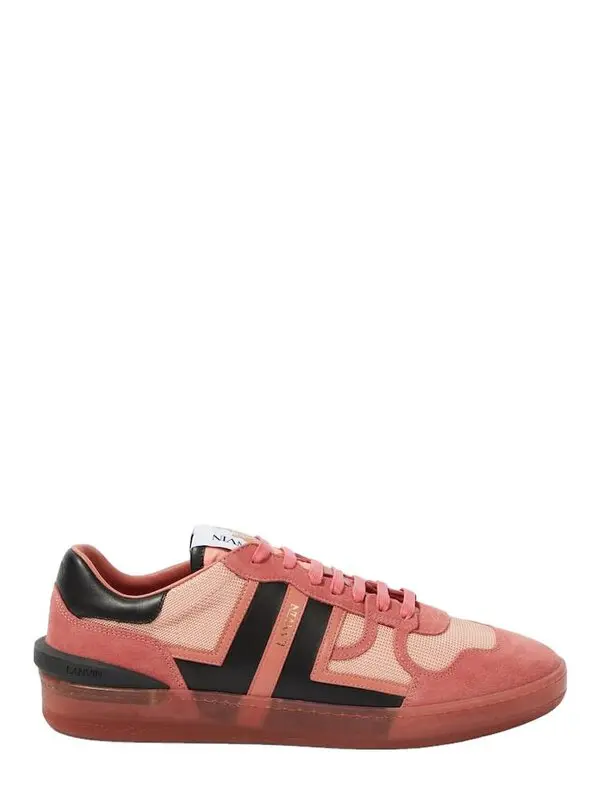 LANVIN Clay Suede-trimmed Sneakers - Pink