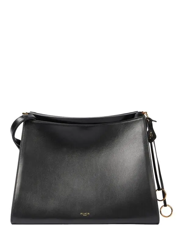 Alaïa Curve Medium Leather Shoulder Bag - Black