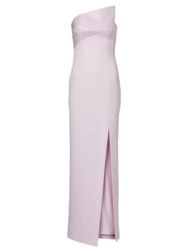 Roland Mouret Ruffled Strapless Gown - Pink