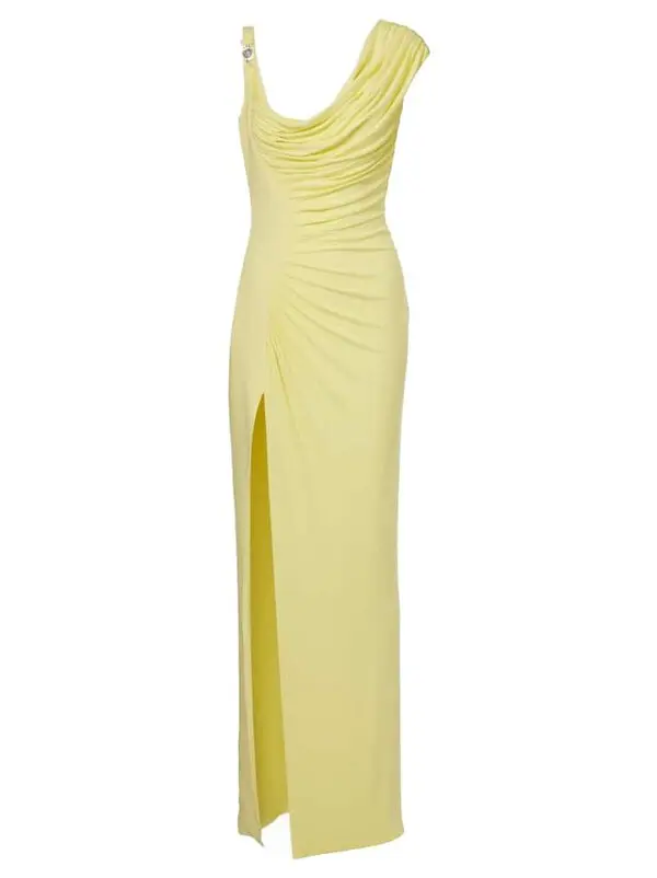 Versace Medusa '95 Draped Maxi Dress - Green