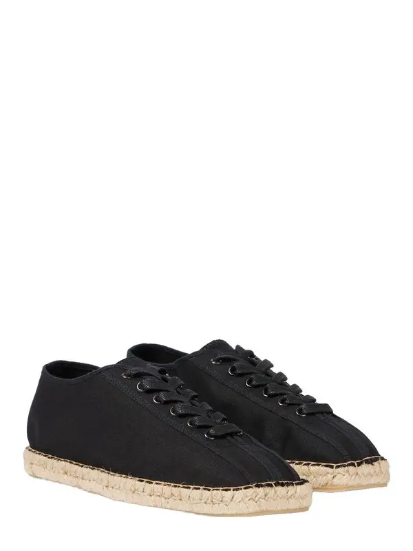 LEMAIRE Linoleum Lace-up Espadrilles - Black