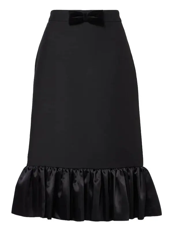 Valentino Garavani Crepe Couture Midi Skirt - Black