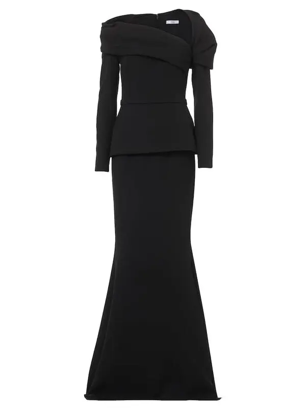 Safiyaa Draped Gown - Black