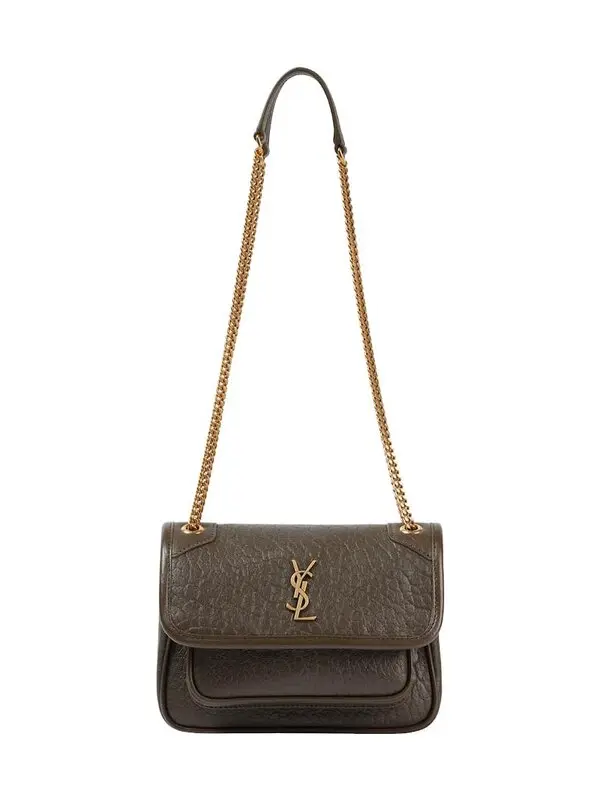 Saint Laurent Niki Mini Leather Shoulder Bag - Green