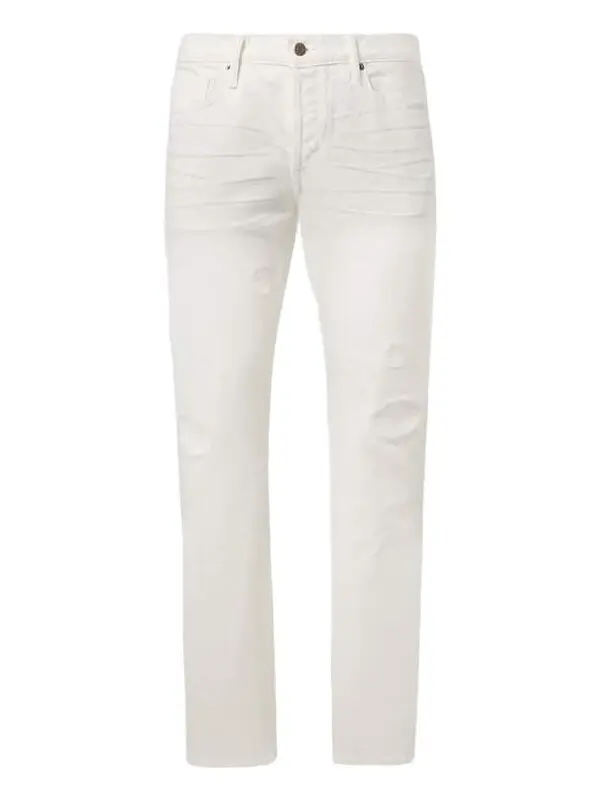 TOM FORD Distressed Slim Jeans - White