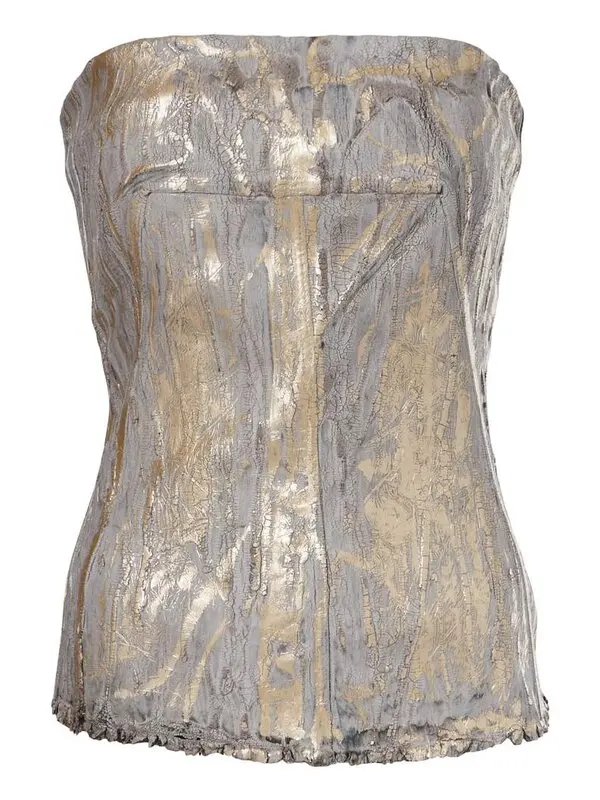 Rick Owens Denim Bustier - Gold