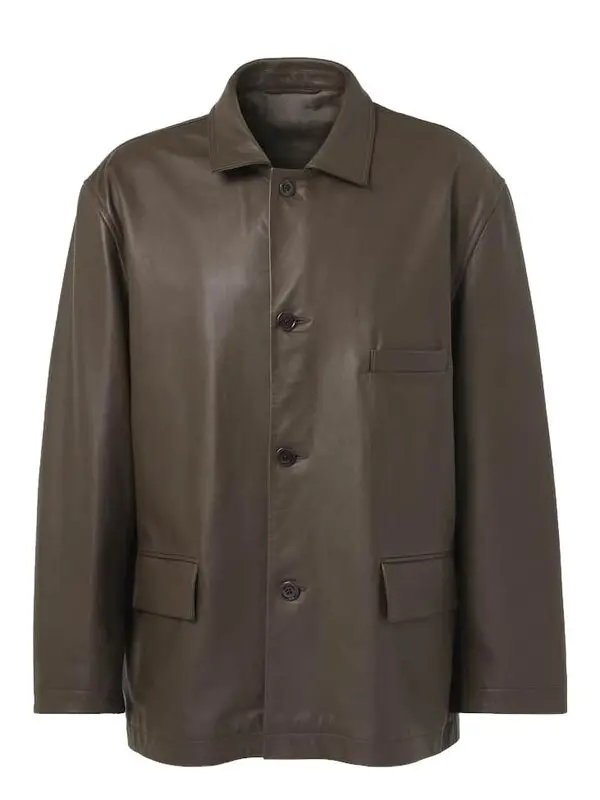LEMAIRE Leather Jacket - Brown