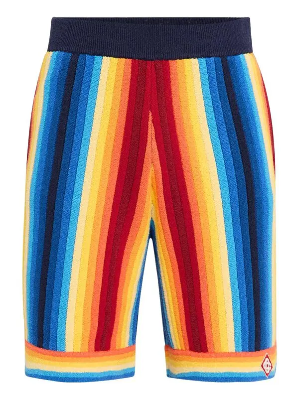 Casablanca Gradient Striped Toweling Shorts - Multi