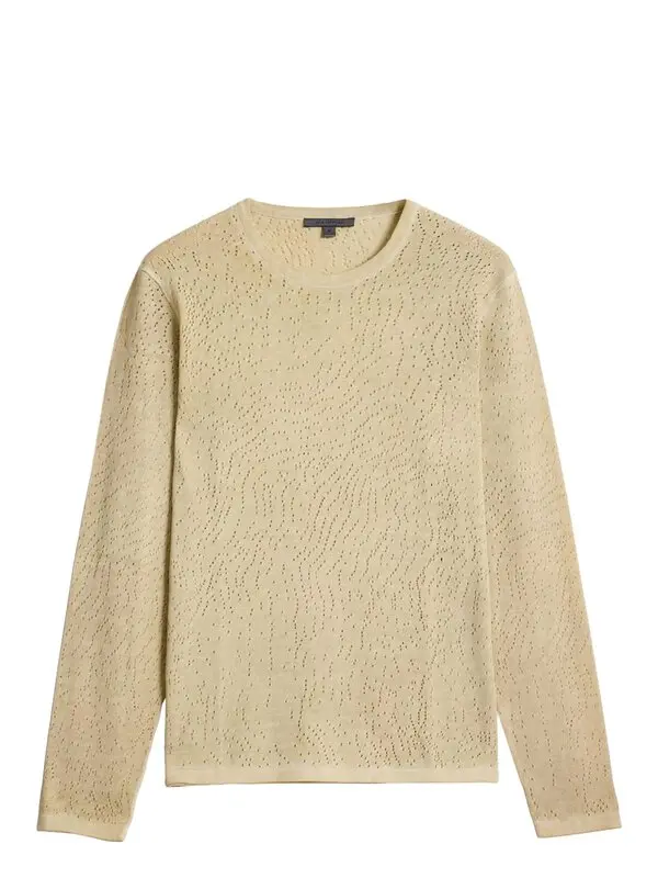John Varvatos Camden Mesh Stitch Sweater - Sand