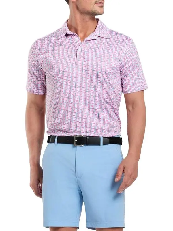 Robert Graham Apos;s Iron Drive Knit Polo Shirt - White