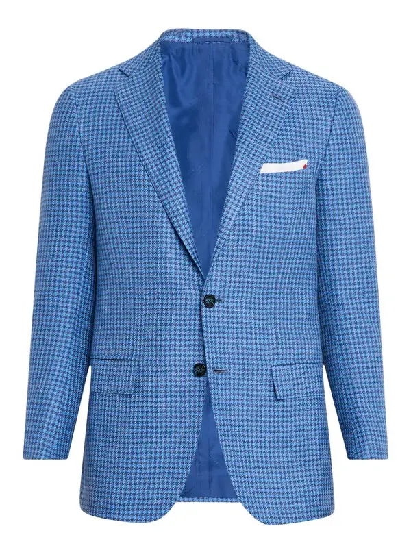 Kiton Houndstooth Sport Coat - Blu