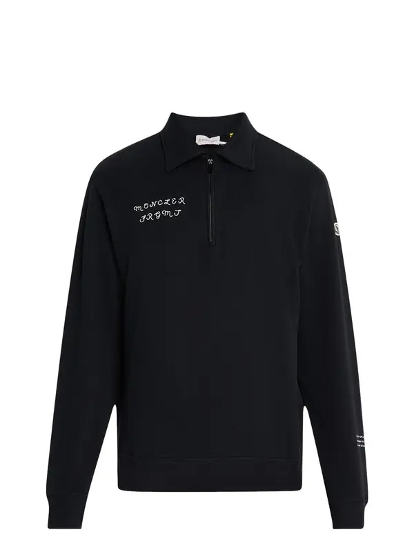 Moncler X Frgmt Script-sleeve Sweatshirt - Black