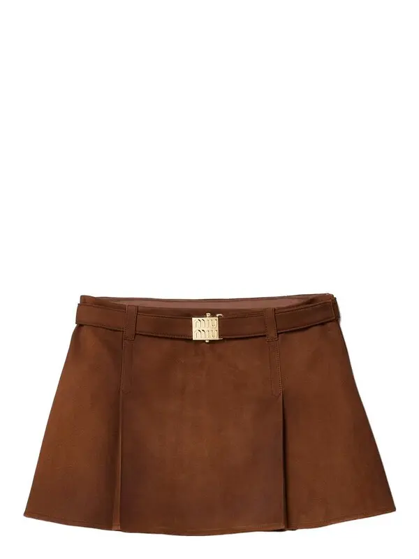 Miu Miu Suede Skirt - Brandy