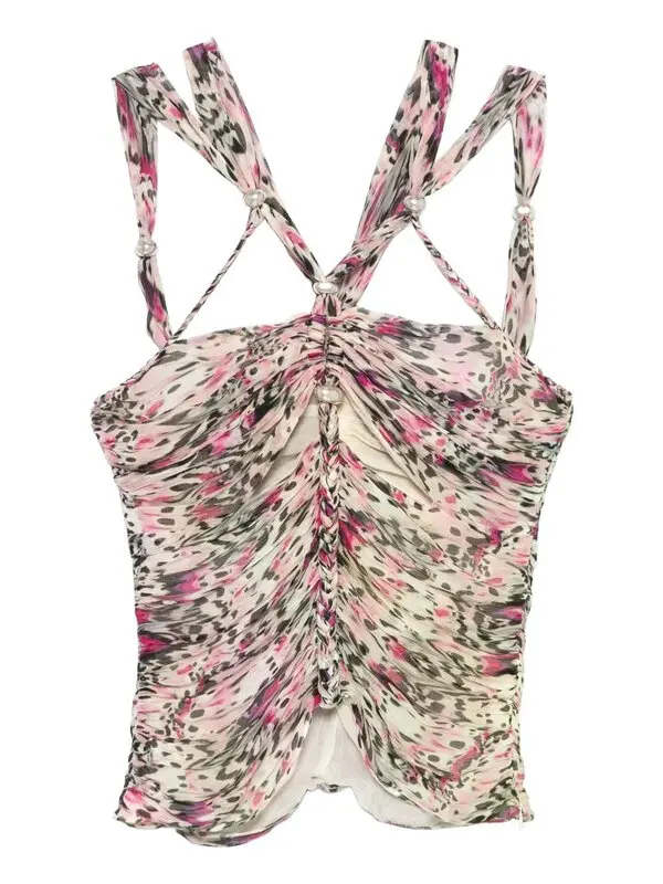 Isabel Marant Revon Cropped Top - Pink