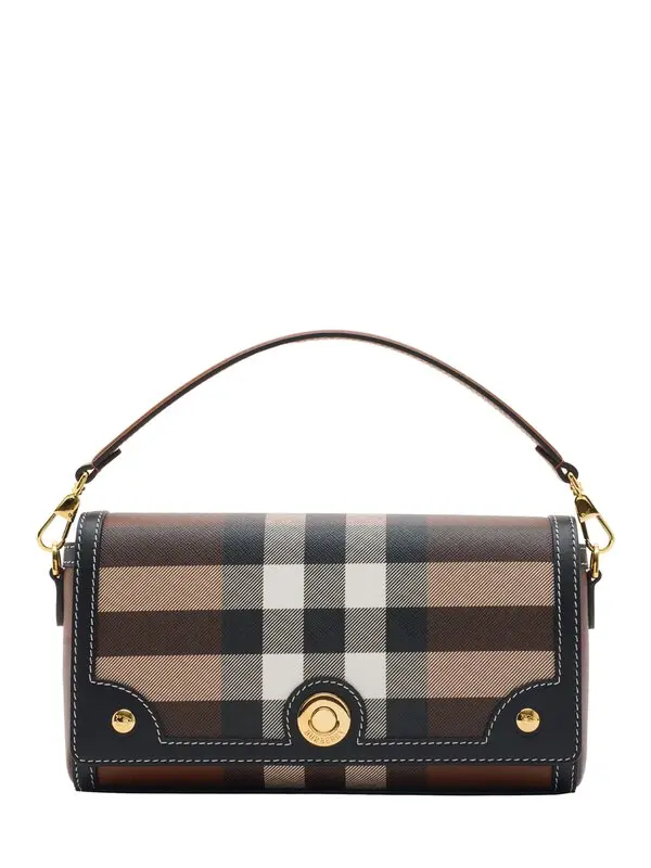 Burberry Check Top-handle Bag - Brown