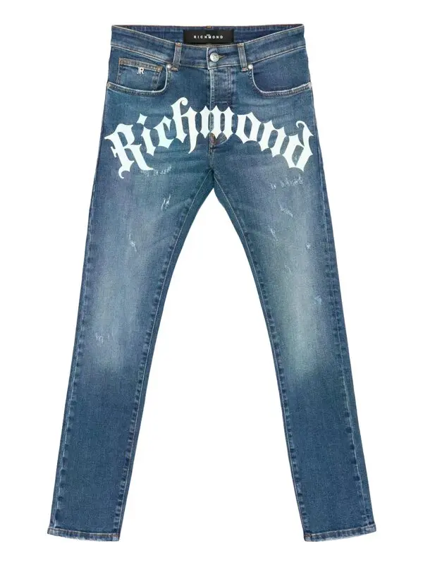 John Richmond Logo-print Jeans - Blue