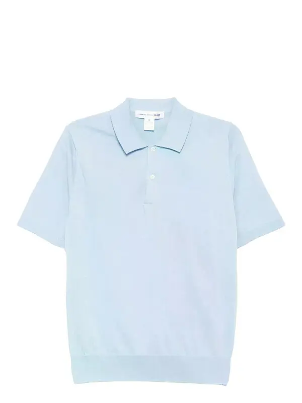 Comme Des Garçons Knitted Polo Shirt - Blue