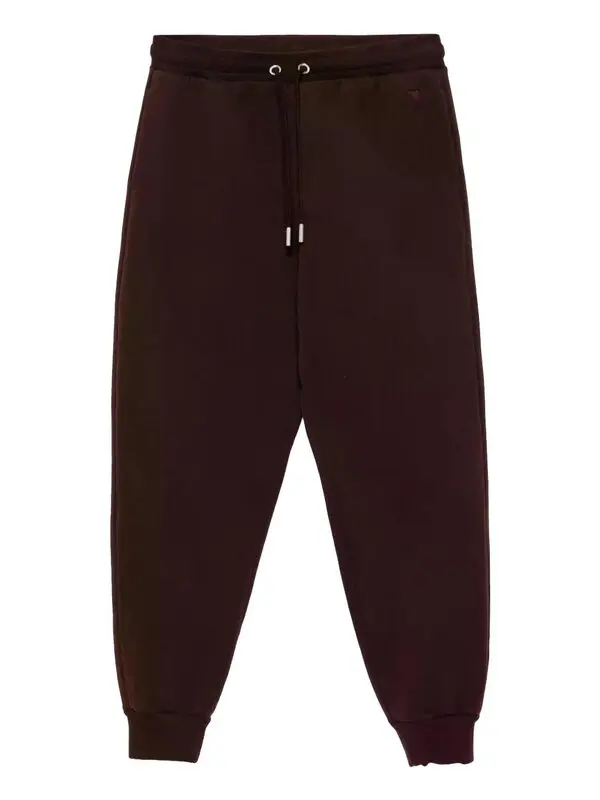 Ami Logo-patch Track Pants - Brown