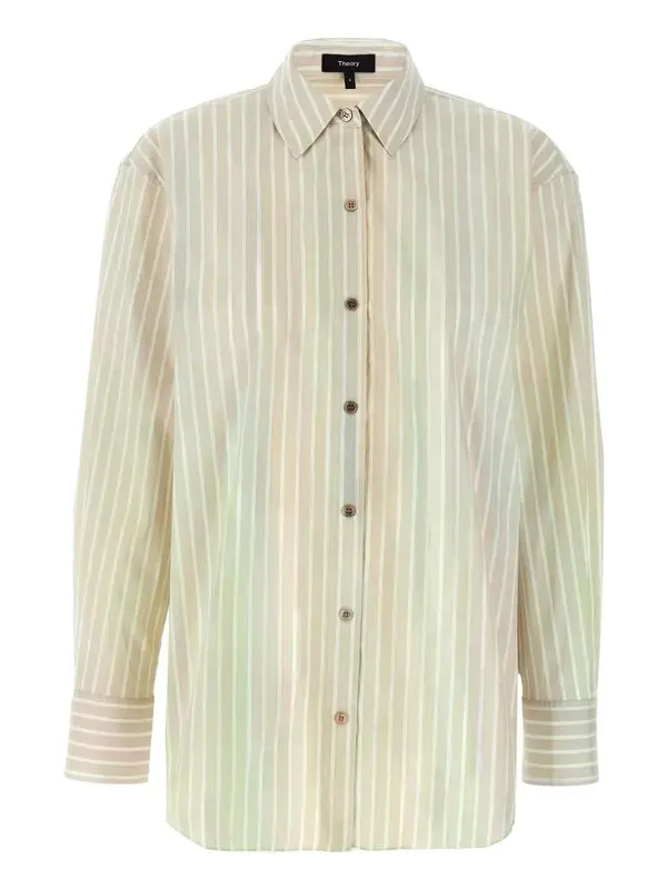 Theory Striped Shirt - Neutrals