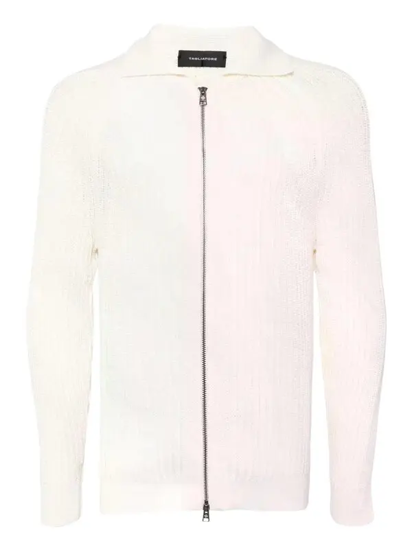 Tagliatore Zip-up Cardigan - Neutrals