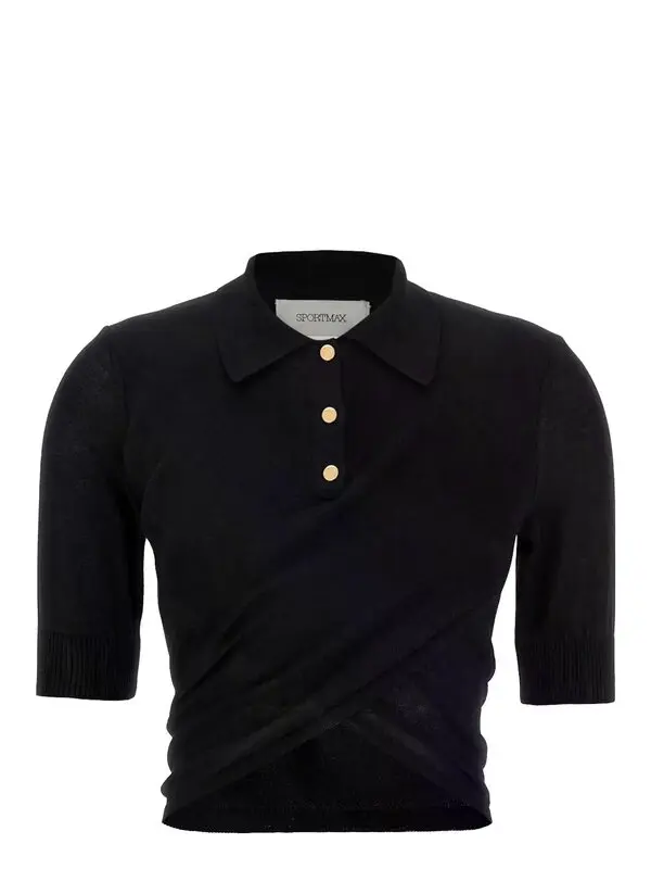 Sportmax Shaker Polo Shirt - Black