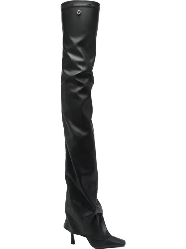 Attico 95mm Robin Over-the-knee Boots - Black