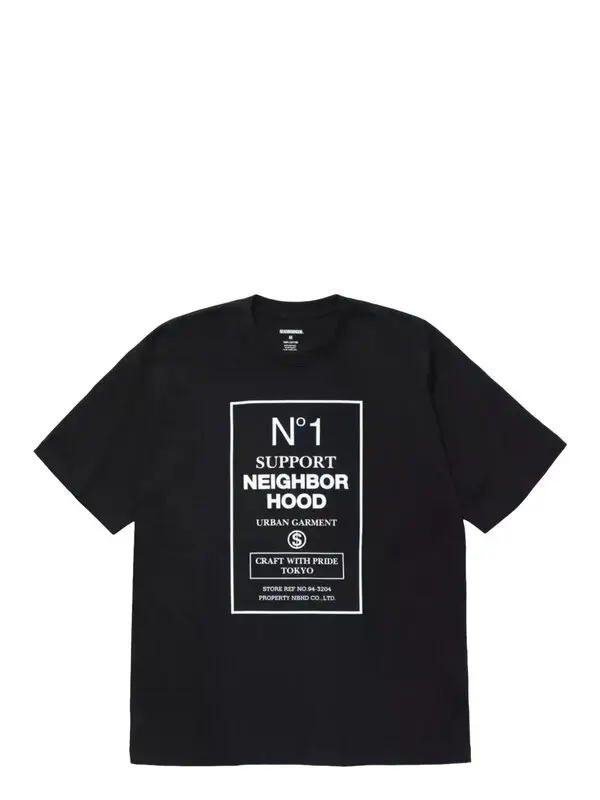 NEIGHBORHOOD Graphic Print T-shirt - Black