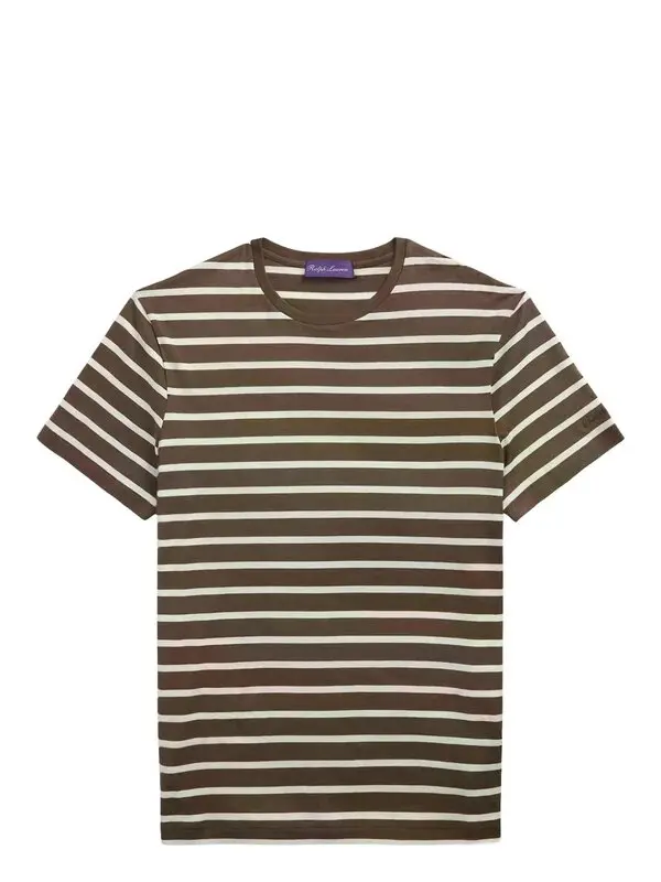 Ralph Lauren Purple Label Striped T-shirt - Brown
