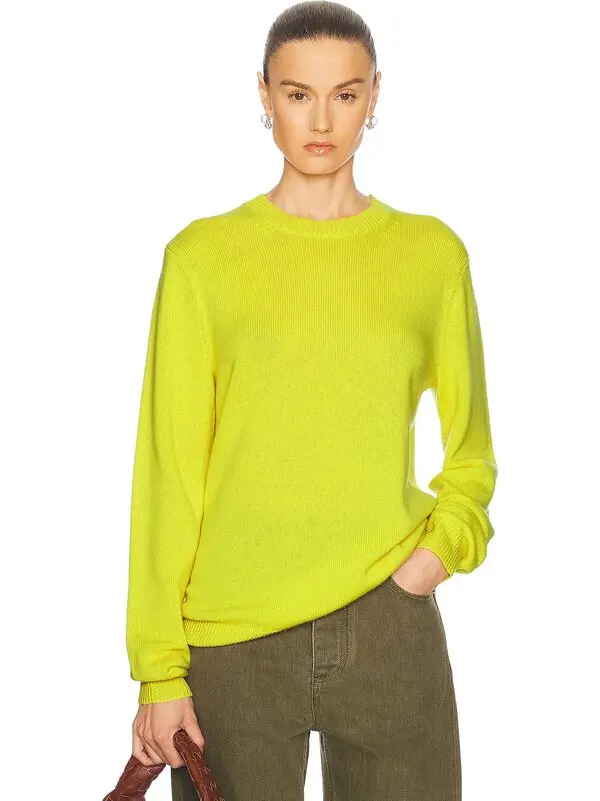 Guest In Residence Allday Crew Neck Sweater - Lemon
