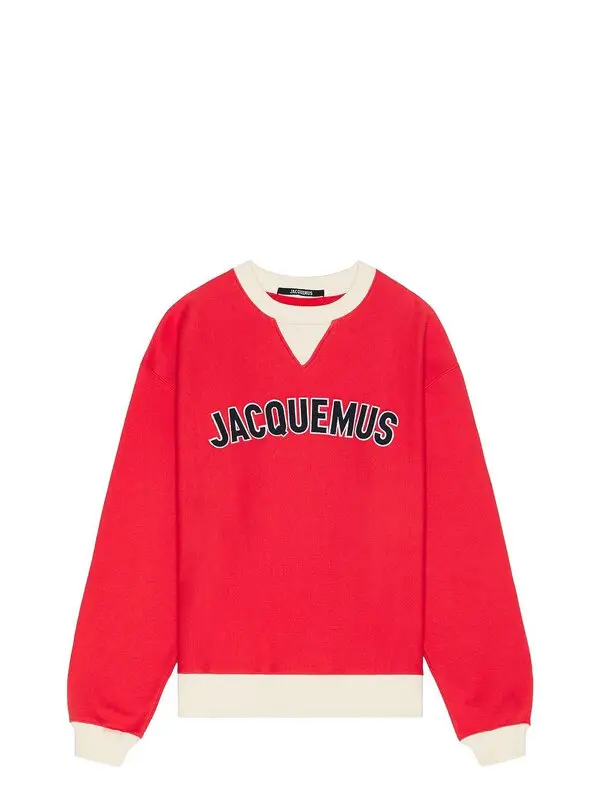 Jacquemus Le Sweatshirt Baseball In Red - Multi Red