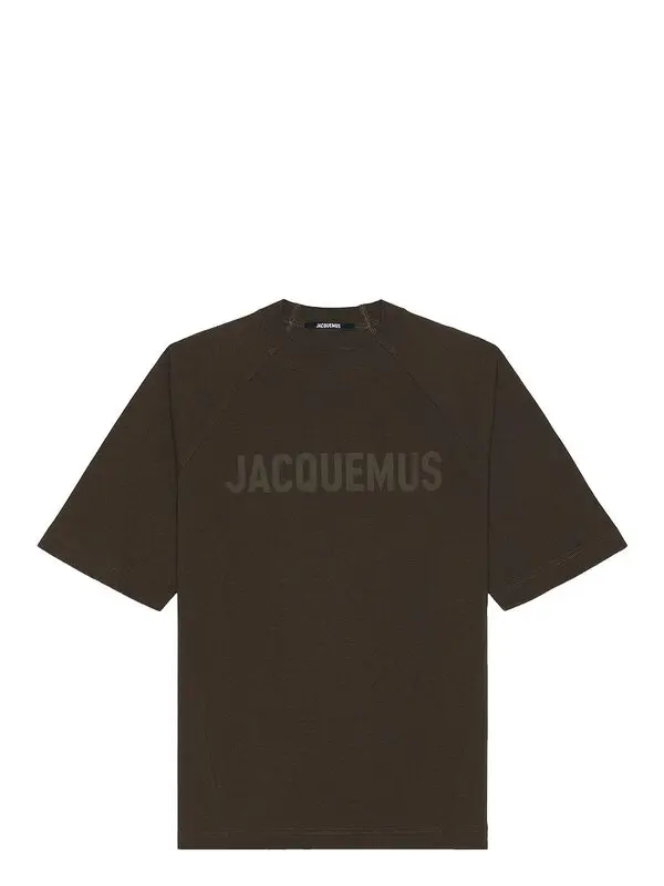 Jacquemus Le T-shirt Typo In Brown - Multi Brown
