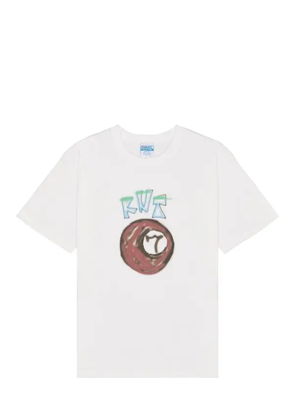 RICE NINE TEN Scribbles Tee In White - 7 Ball
