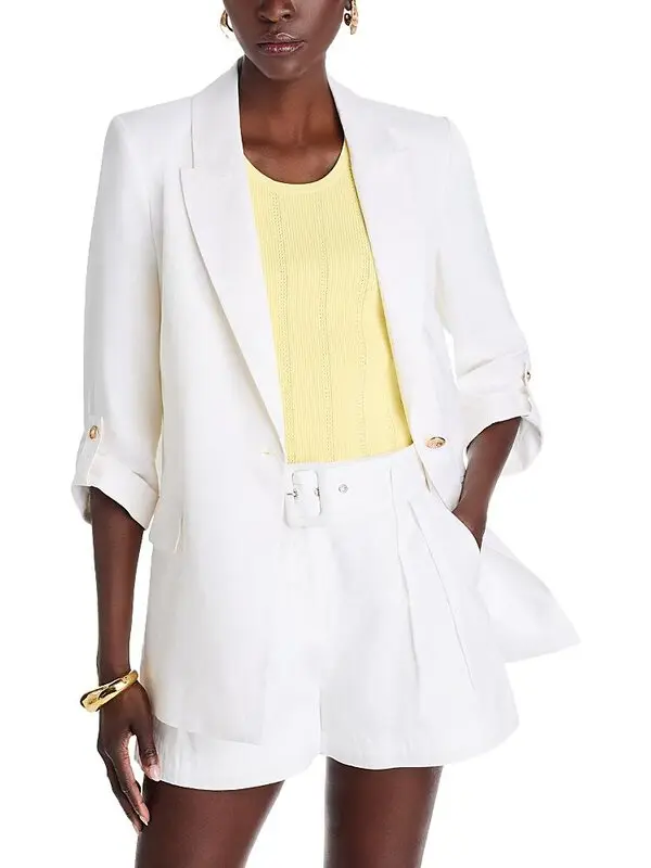 Aqua Slouchy Blazer - White