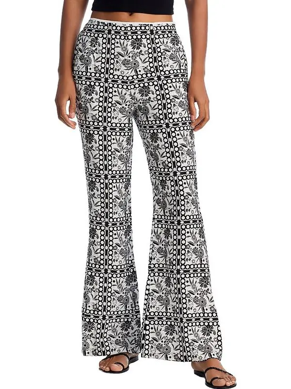 Aqua Tile Printed Pants - Black/white