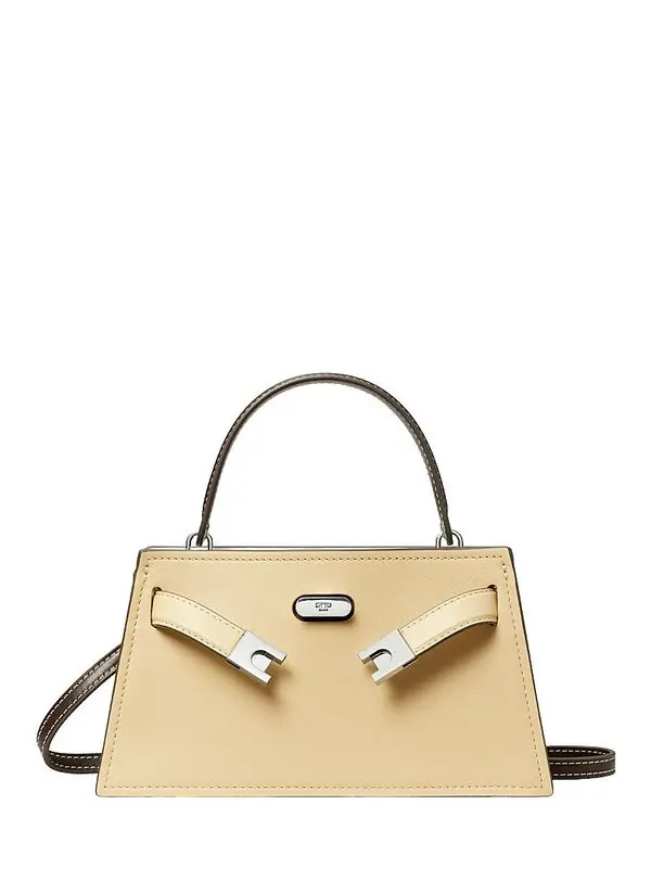 Tory Burch Petite Lee Radziwill Leather Tote - Light Camel