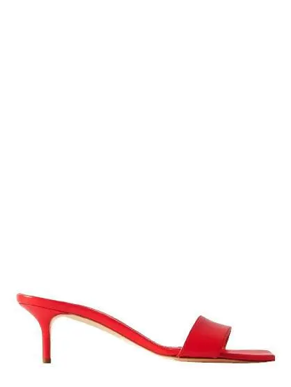 AeydĒ Ilvy Leather Mules - Red