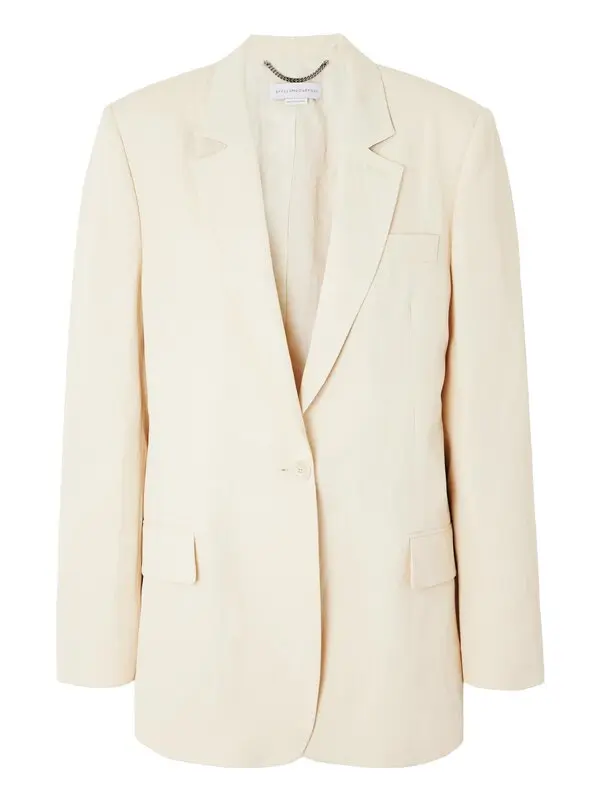 Stella McCartney Oversized Woven Blazer - Neutrals