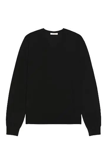 THE ROW Dimarco V-neck Top - Black