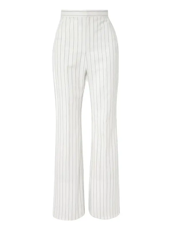 Ralph Lauren Neeva Pinstriped Flared Pants - Neutrals