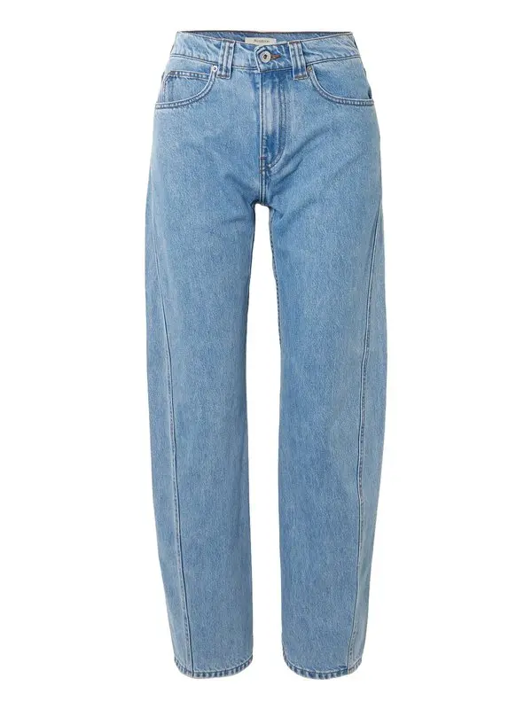 JW Anderson Twisted High-rise Tapered Jeans - Blue