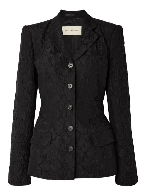 Dries Van Noten Billy Jacquard Blazer - Black