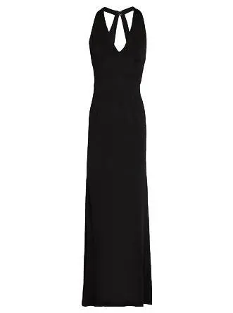 LOUISA BALLOU Maxi Flared Dress - Black